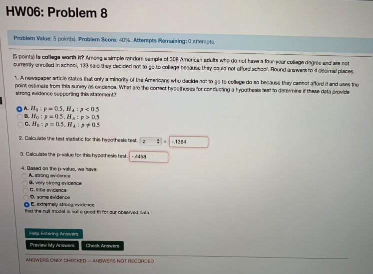 Solved HW06: Problem 8 Problem Value: 5 points). Problem | Chegg.com