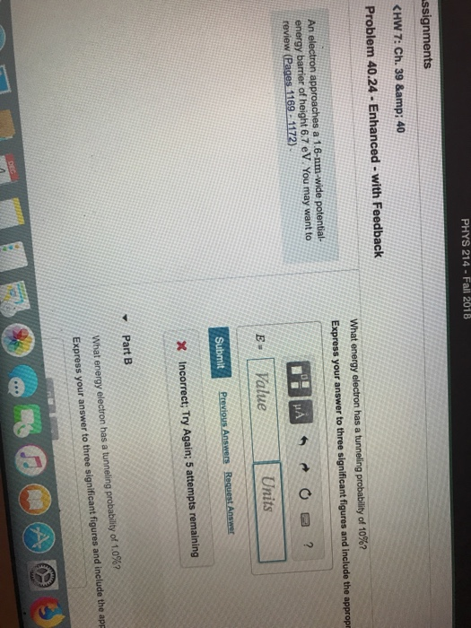 Solved PHYS 214-Fall 2018 ssignments | Chegg.com