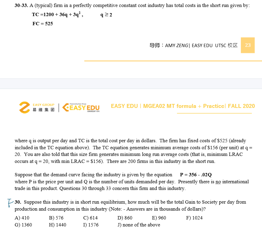 Solved where q is output per day and TC is the total cost | Chegg.com