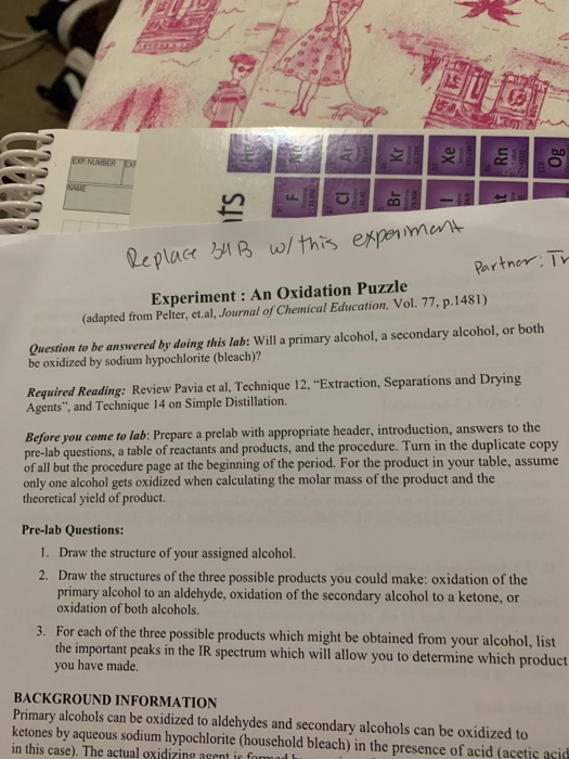 b0 eplaceB w/this experme Partner T Experiment: An | Chegg.com