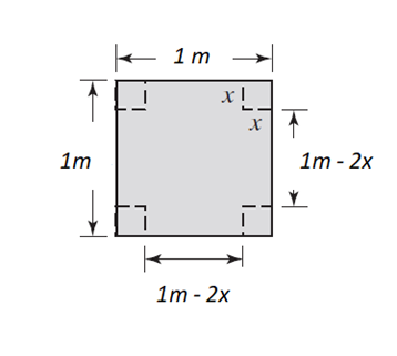 Solved Providing with a 1 m-by-1m sheet of metal, determine | Chegg.com
