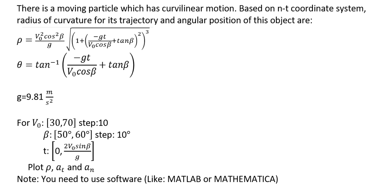 Solved There is a moving particle which has curvilinear | Chegg.com