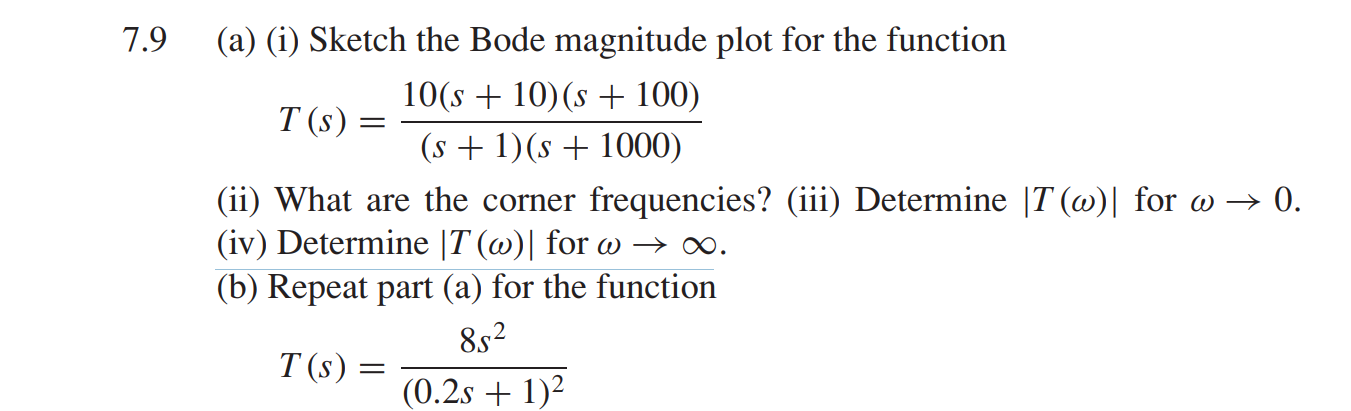 Solved A I Sketch The Bode Magnitude Plot For The 8583