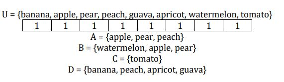 Solved Build a bit vector representation of the following | Chegg.com