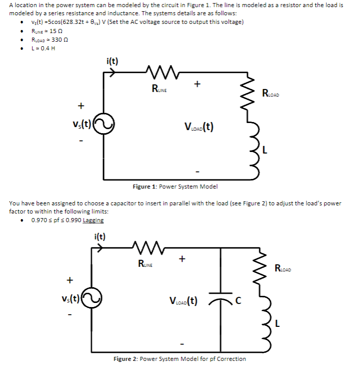 Solved A location in the power system can be modeled by the | Chegg.com