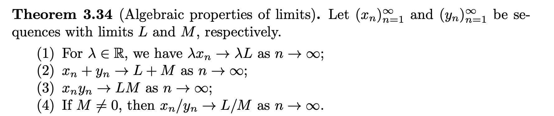 Solved Prove 1, 2, 3 ﻿and 4 ﻿from the Algebraic Properties | Chegg.com