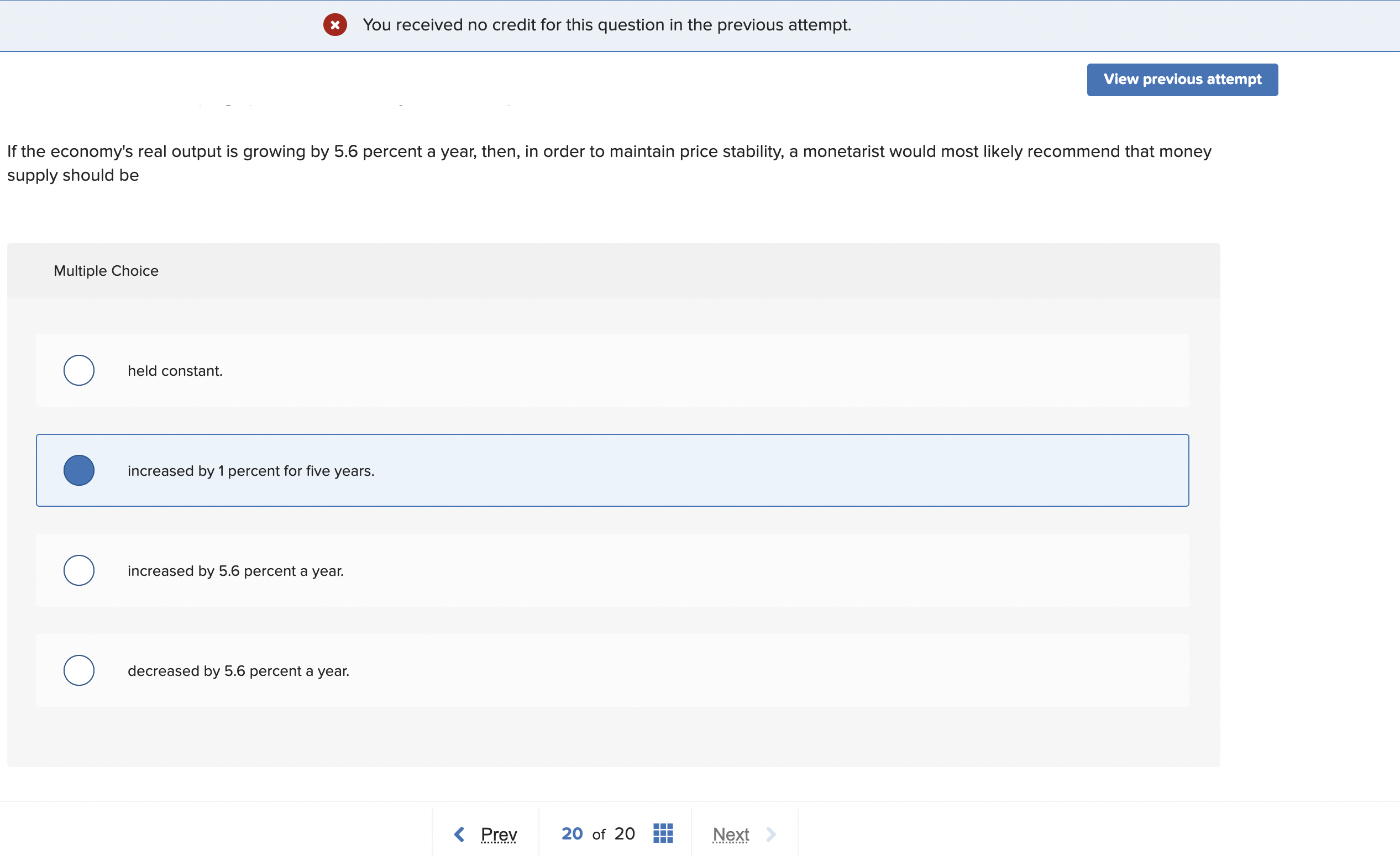 Solved You received no credit for this question in the | Chegg.com
