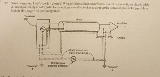 Solved 12. What is a ground loop? How is it created? What | Chegg.com