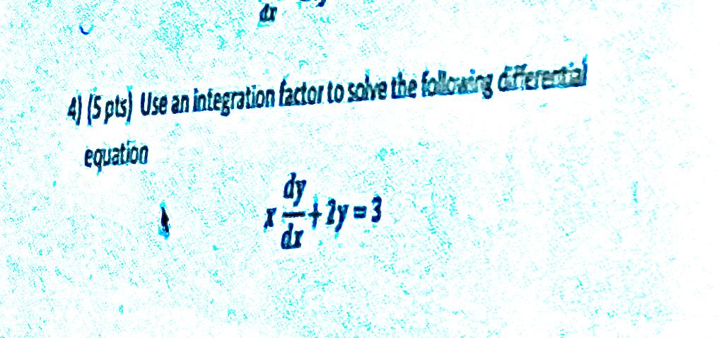 Solved 4115 pts) Use an integration factor to solve the | Chegg.com