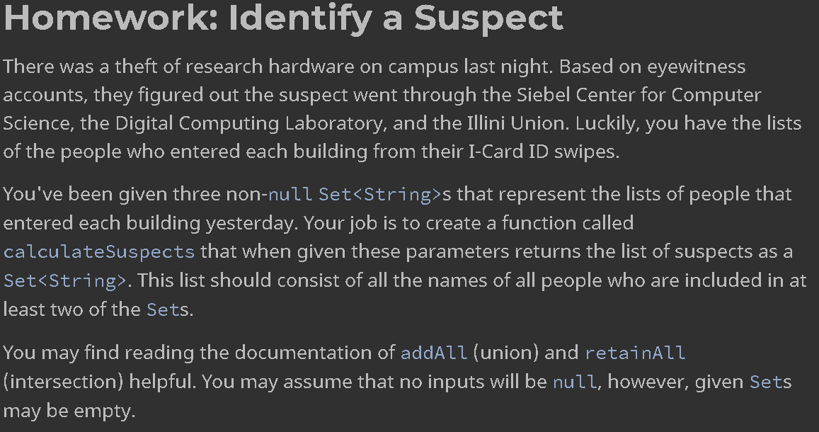 Solved Homework: Identify a Suspect There was a theft of | Chegg.com