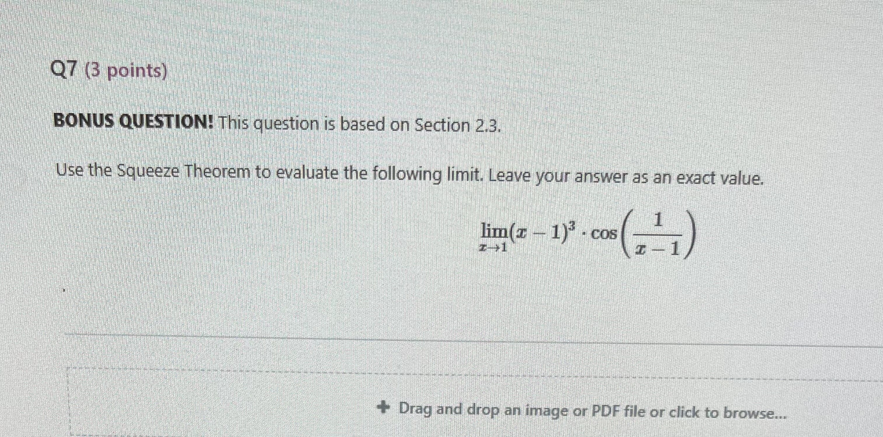 Solved BONUS QUESTION! This question is based on Section 2.3 | Chegg.com