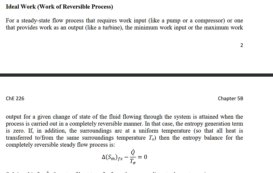 Solved Ideal Work (Work of Reversible Process)For a | Chegg.com