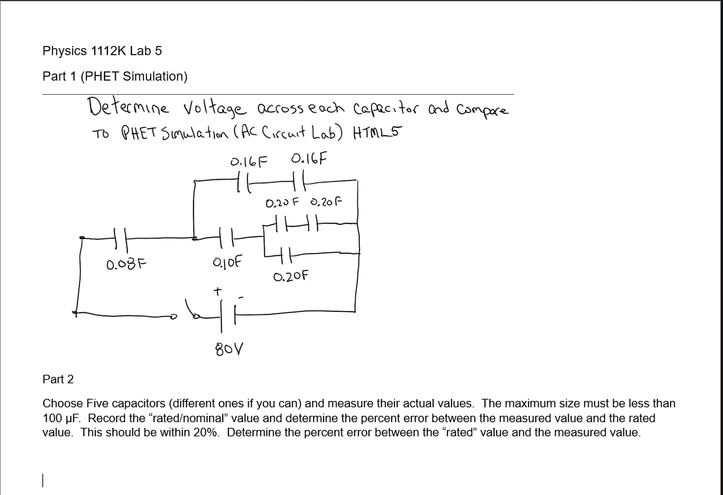 Solved Physics 1112K Lab 5Part 1 (PHET Simulation)Determine | Chegg.com
