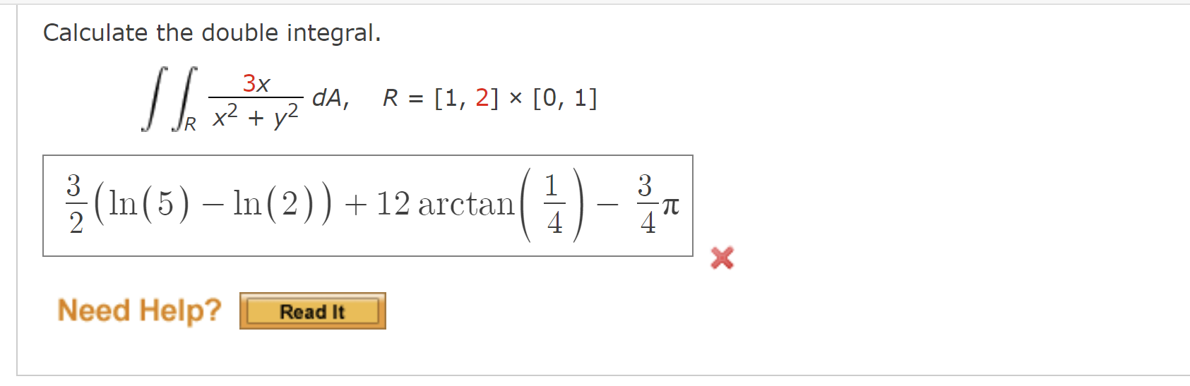 Solved Calculate the double integral. | Chegg.com