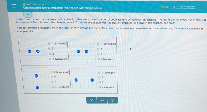 Solved -OMATH AND PHYSICS Understanding how electrostatic | Chegg.com