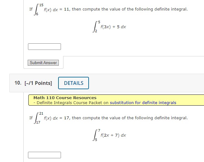 Solved If ∫615f(x)dx=11, then compute the value of the | Chegg.com
