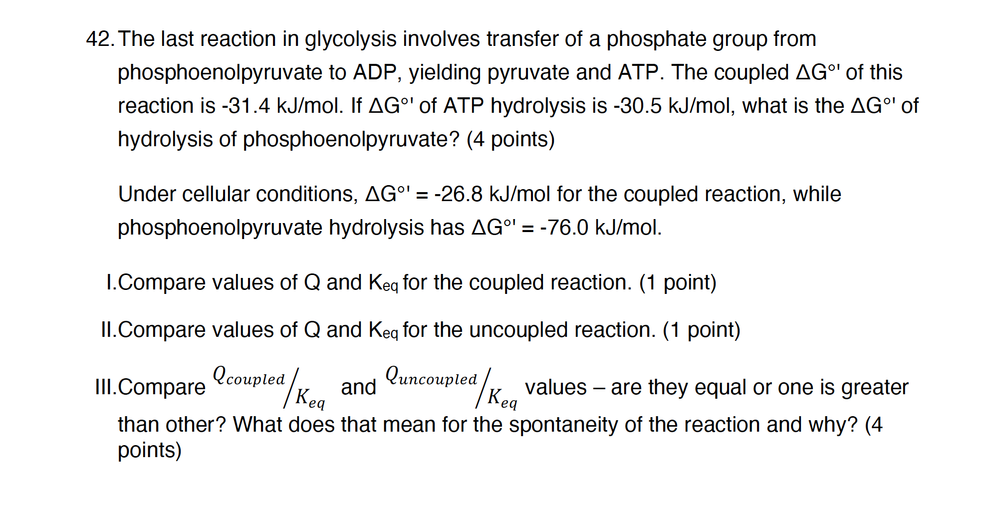 Solved 42. The last reaction in glycolysis involves transfer | Chegg.com
