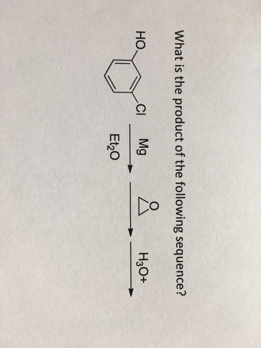 Solved What is the product of the following sequence? CI Mg | Chegg.com