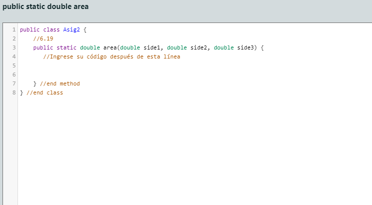Solved Using Java without removing the code write the | Chegg.com