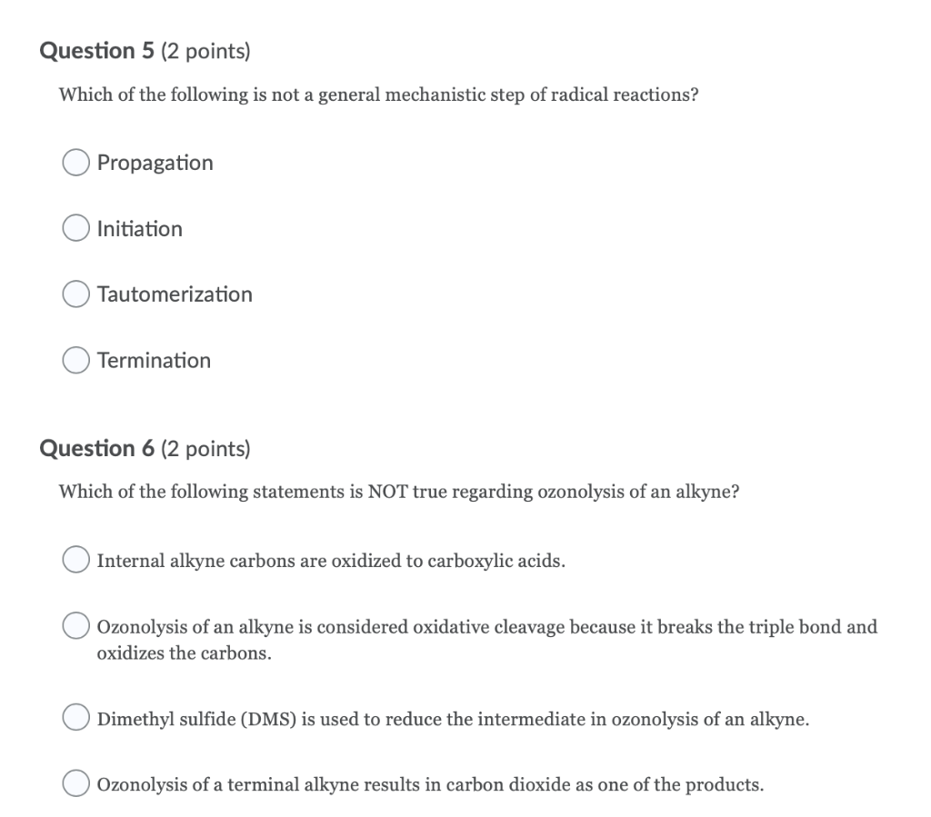 Solved Question 5 (2 points) Which of the following is not a | Chegg.com