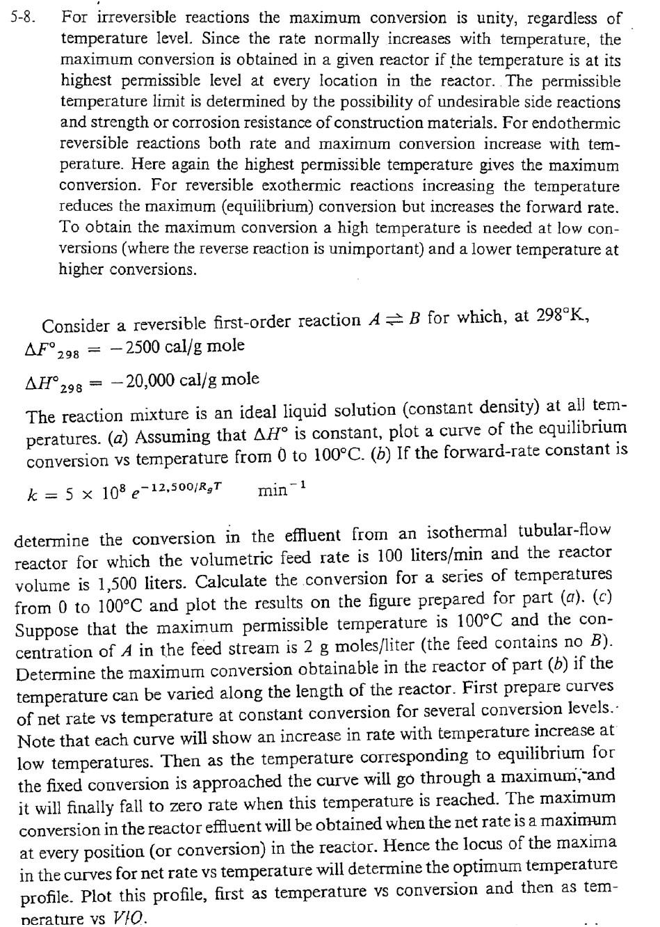 Solved 5-8. For irreversible reactions the maximum | Chegg.com