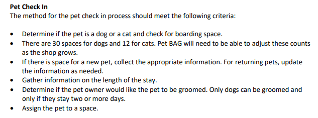 Solved public class Pet \{ private String petType; private | Chegg.com