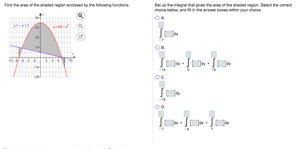 Solved Find the area of the shaded region enclosed by the | Chegg.com