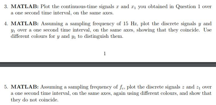 Solved 1. Let r be the continuous-time sinusoidal signal | Chegg.com