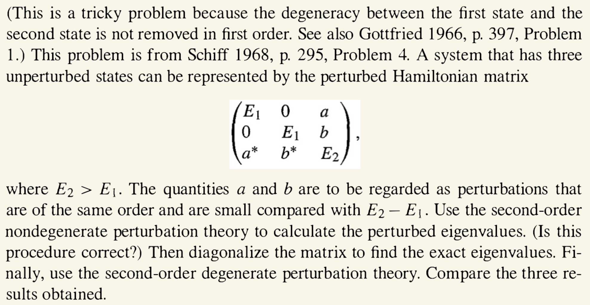 Solved (This is a tricky problem because the degeneracy | Chegg.com