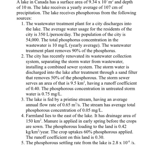 Calculate the total phosphorus concentration in the | Chegg.com
