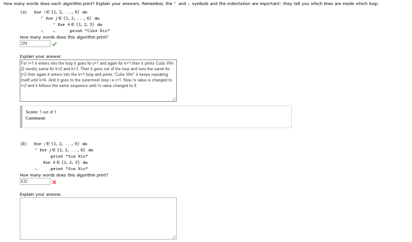 Solved How many words does each algorithm print? Explain | Chegg.com