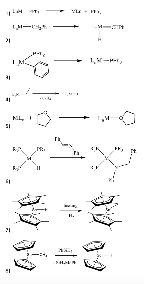 1) LnM−PPh3 MLn+PPh3 2) 3) 4) 5) | Chegg.com