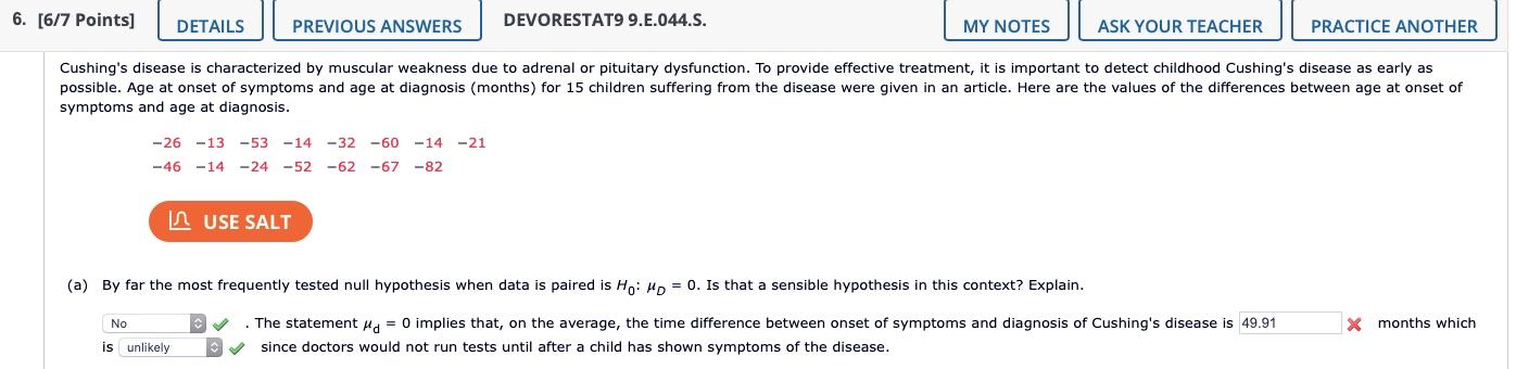 Solved 10. [2/4 Points) DETAILS PREVIOUS ANSWERS DEVORESTAT9 | Chegg.com