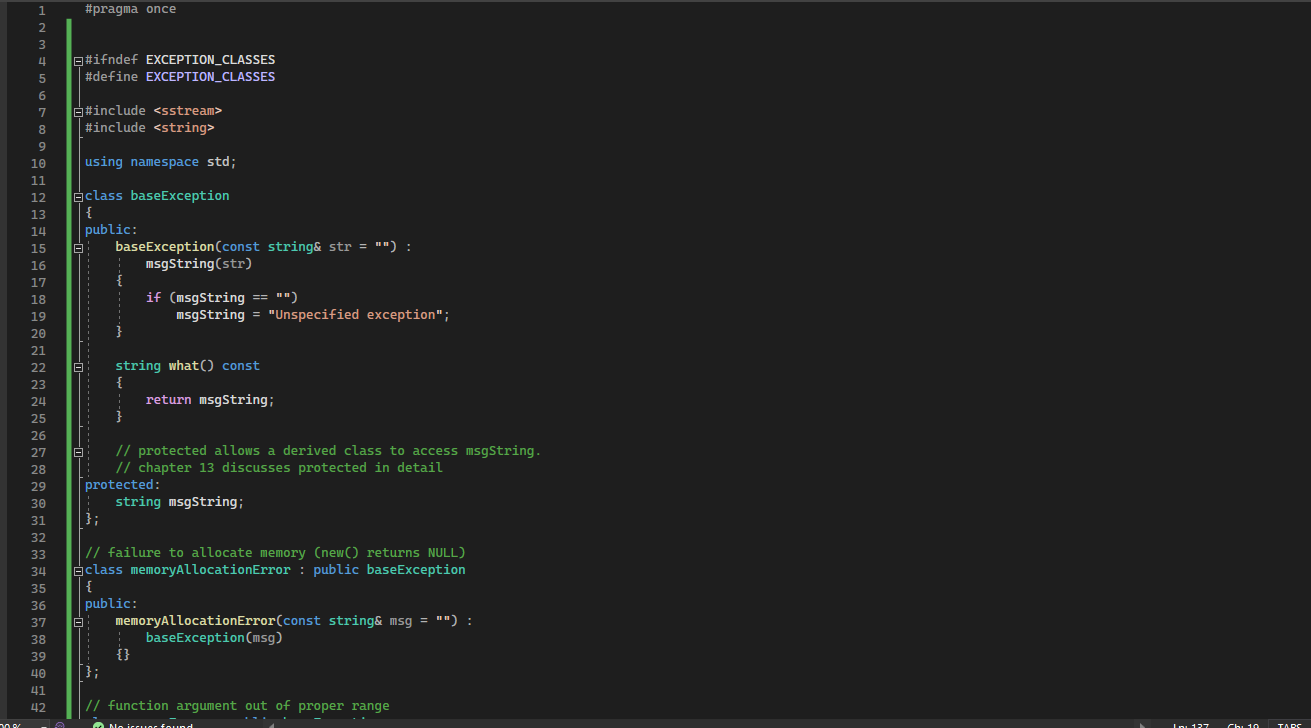 Solved \#pragma oncepublic: overflowError(const string\& msg | Chegg.com