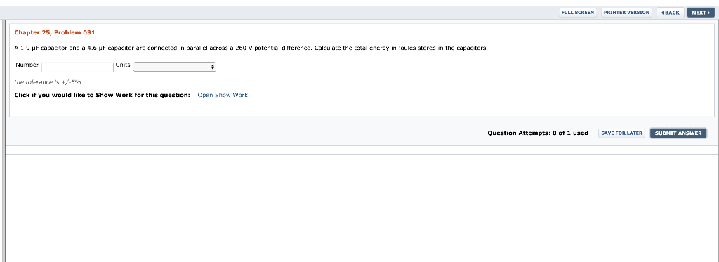 Solved FULL SCREEN PRINTER VERSION BACK NEXT Chapter 25, | Chegg.com