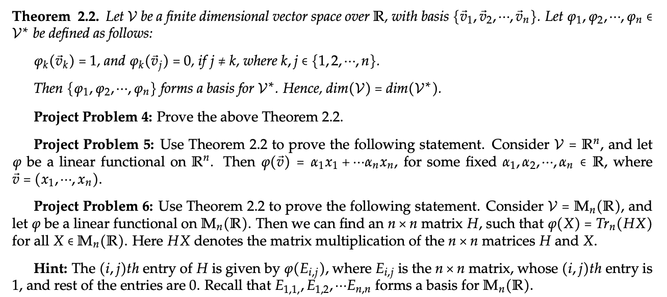 Solved Theorem 2.2. Let V be a finite dimensional vector | Chegg.com