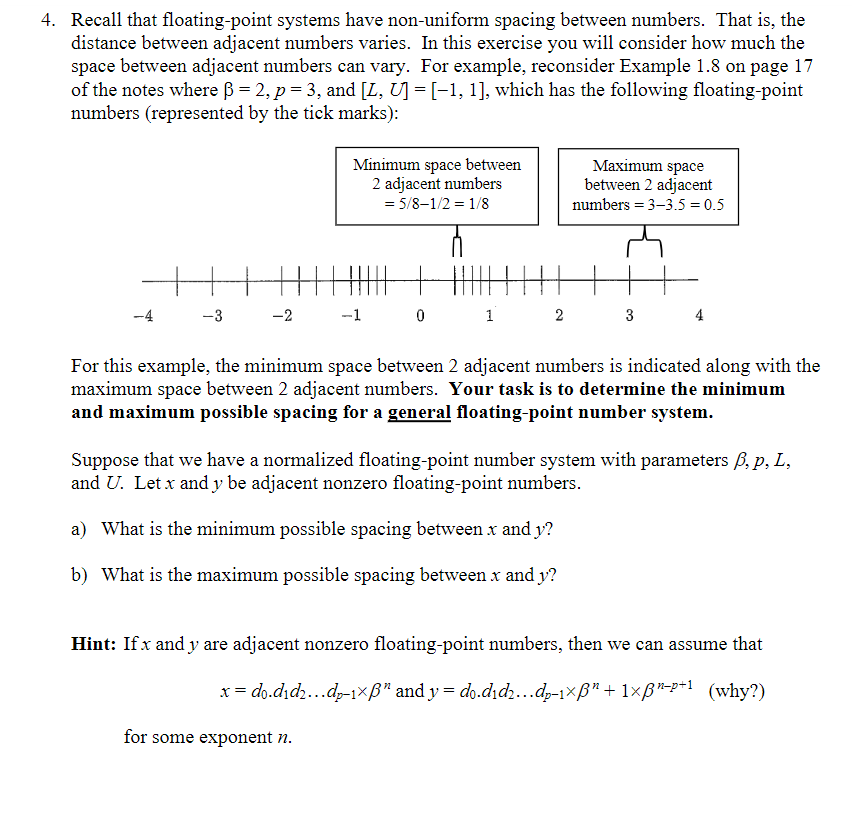 4 Recall That Floating Point Systems Have