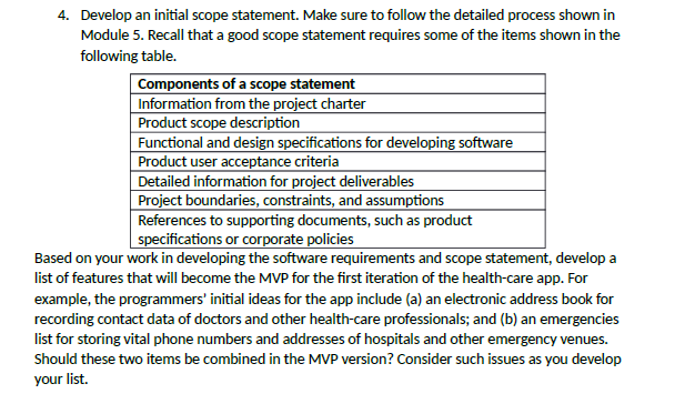 Solved Remember that project scope management is different | Chegg.com