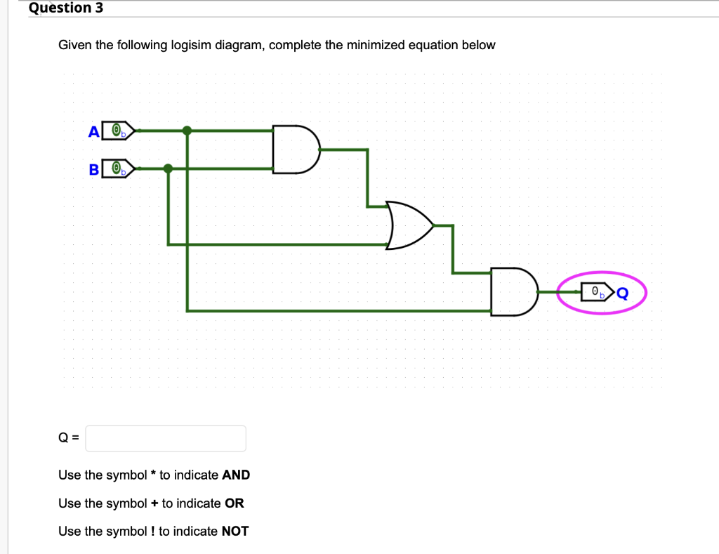 Solved Given the following logisim diagram, complete the | Chegg.com
