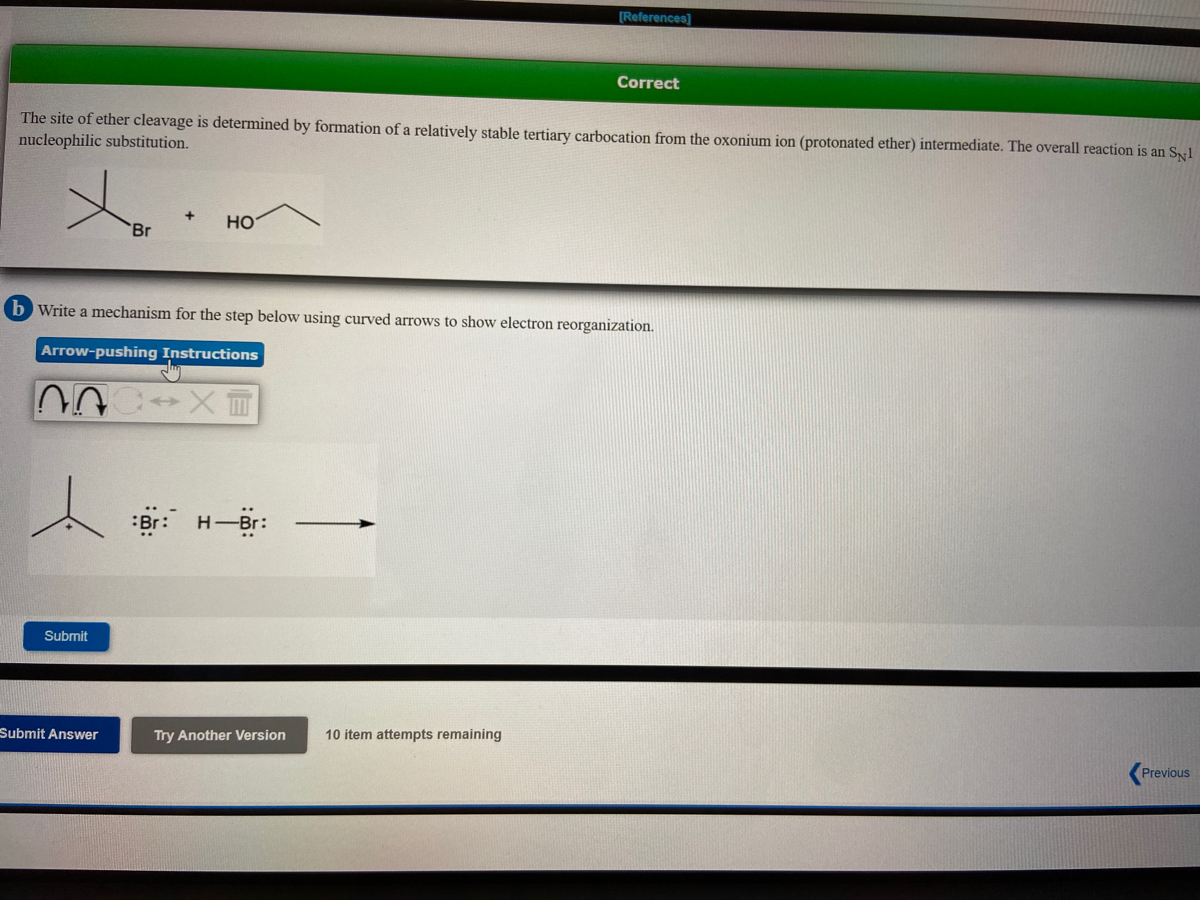 Solved Write a mechanism for the step below using curved | Chegg.com