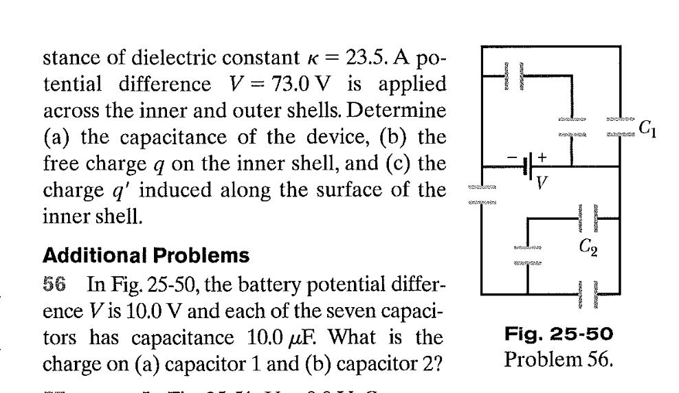Solved In Fig. 25-50, the battery potential difference V is | Chegg.com