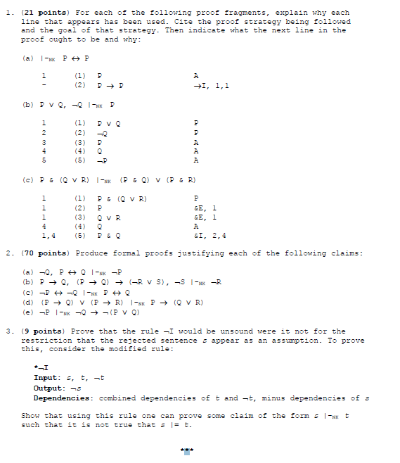 1. (21 points for each of the following proof | Chegg.com