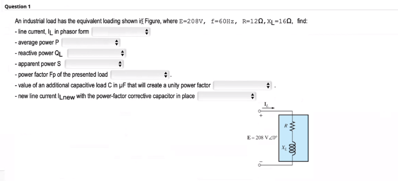 Solved An industrial load has the equivalent loading shown | Chegg.com