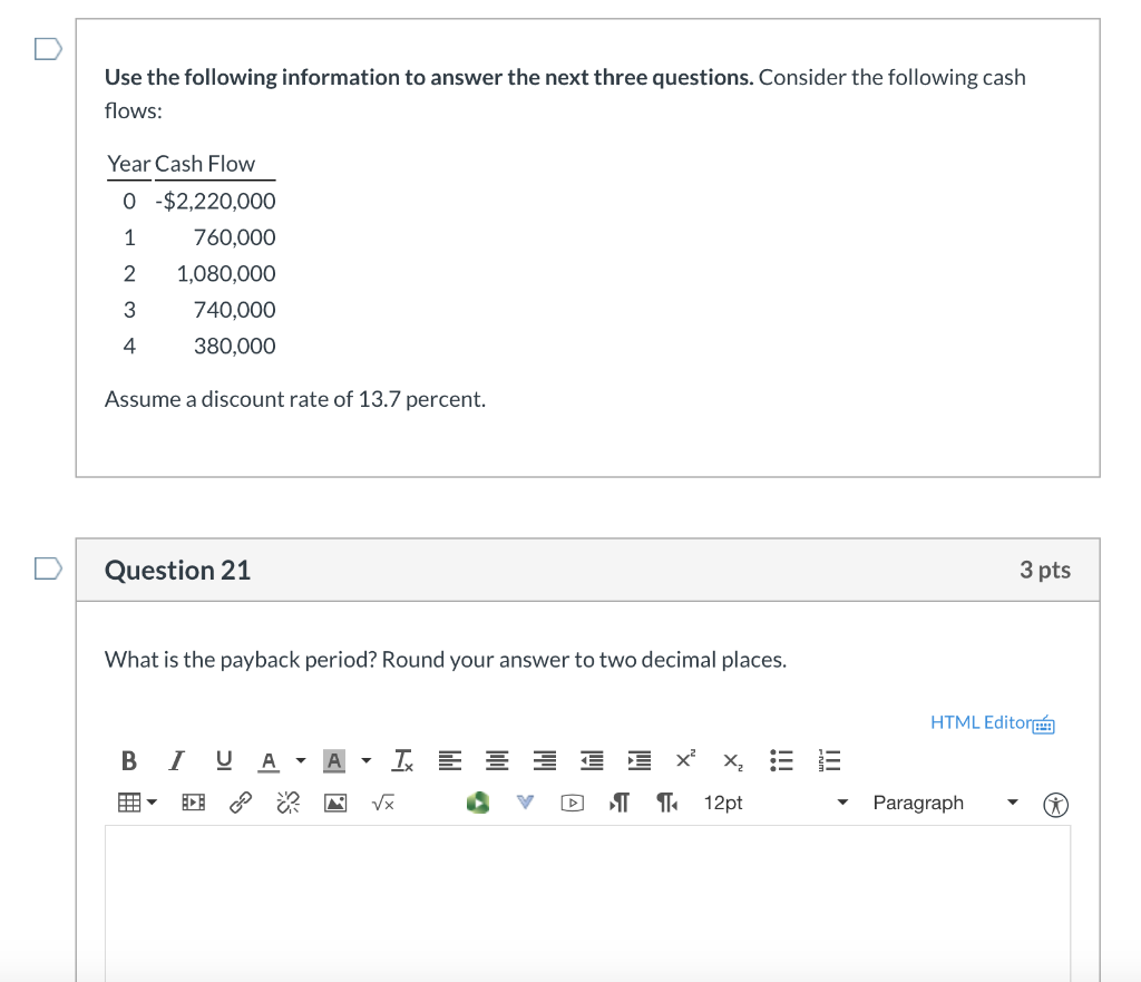 Solved Use the following information to answer the next | Chegg.com