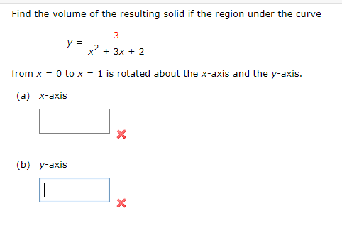 Solved Find the volume of the resulting solid if the region | Chegg.com