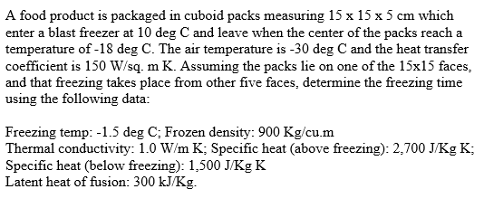 A food product is packaged in cuboid packs measuring | Chegg.com