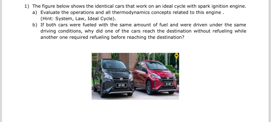 Solved 1) ﻿The figure below shows the identical cars that | Chegg.com
