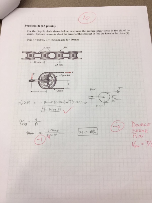 Solved For the bicycle chain shown below, determine the | Chegg.com