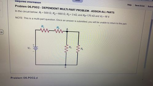 Solved Help required information Problem 06.POO2 - DEPENDENT | Chegg.com