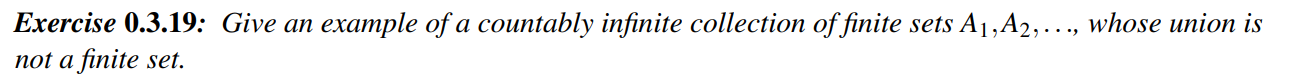 Solved Exercise 0.3.19: Give an example of a countably | Chegg.com